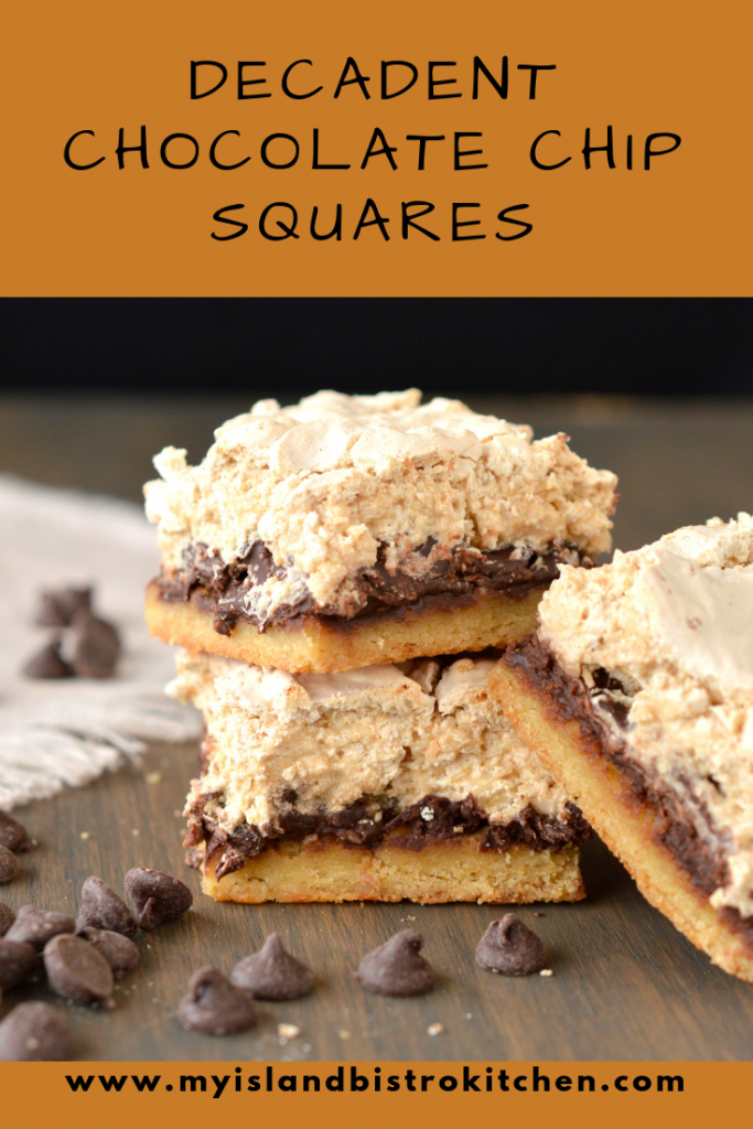 Decadent Chocolate Chip Squares - My Island Bistro Kitchen