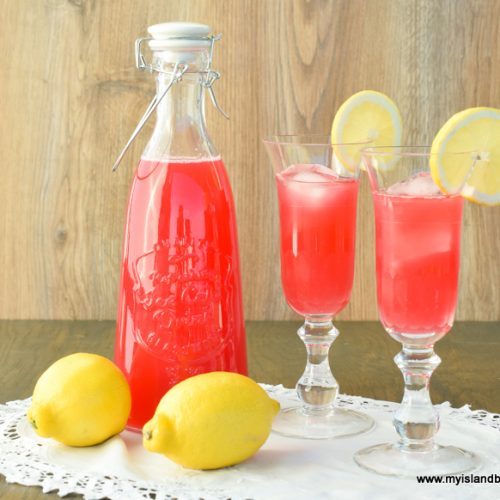 Rhubarb Lemonade - My Island Bistro Kitchen