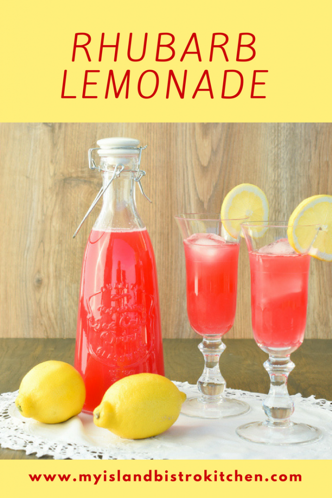 Rhubarb Lemonade - My Island Bistro Kitchen