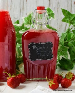 Rhubarb and Strawberry Cordial - My Island Bistro Kitchen