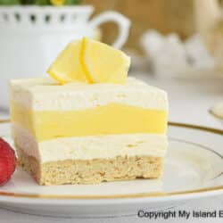 Luscious Lemon Layer Dessert - My Island Bistro Kitchen